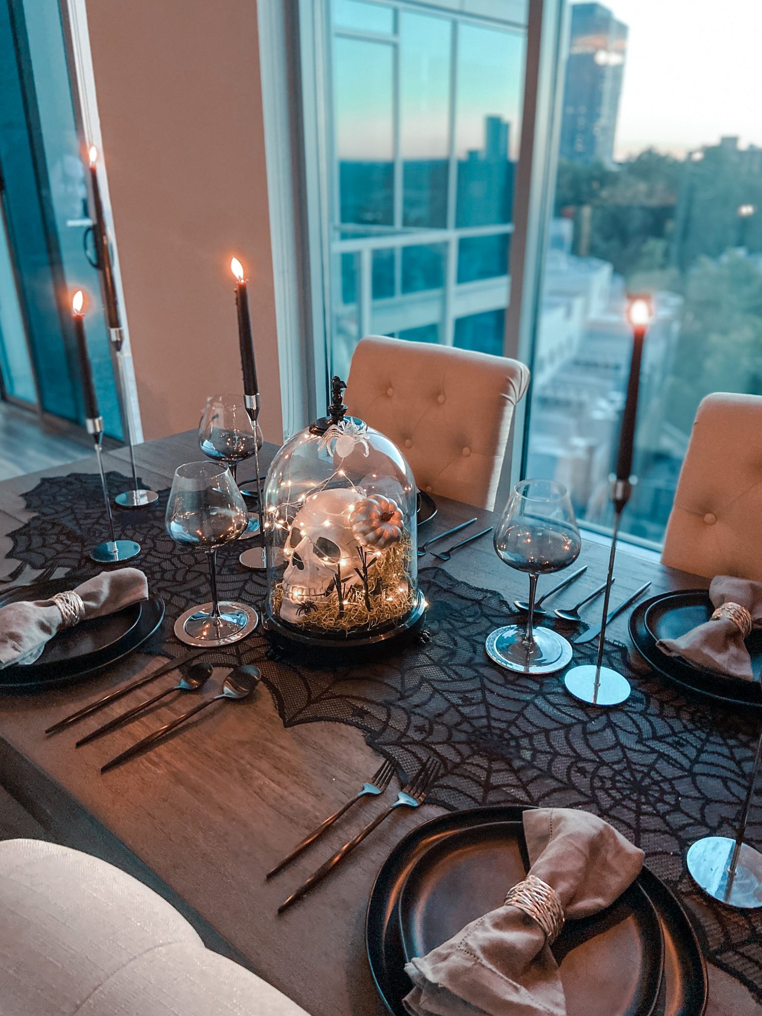 Elegantly Eerie Halloween Dining Table - IsabelxMarie